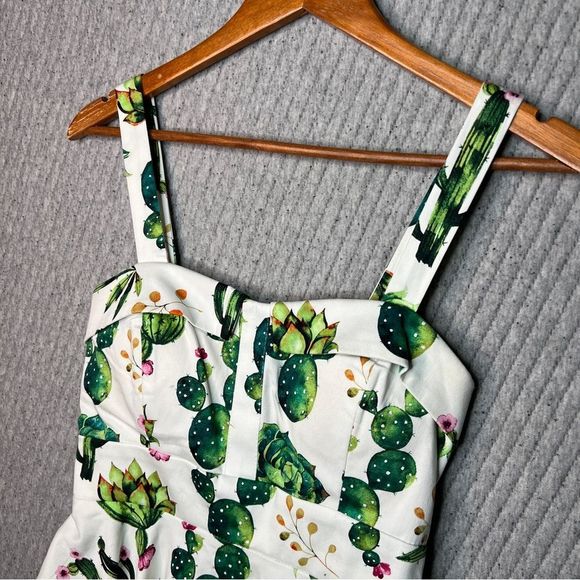 Modcloth | Dresses | Modcloth Ixia Pinup Rockabilly Cactus Succulent ...